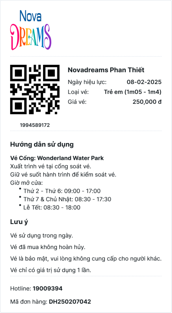 COMBO XE VÀ VÉ VUI CHƠI NOVAWORLD PHAN THIẾT 2026
